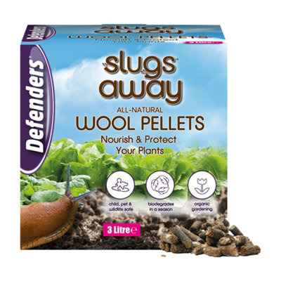 Defenders Slugs Away Wool Pellets 3L Natural, Poison Free Slug ...