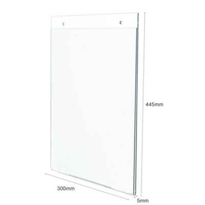 Deflecto A3 Wall Sign Holder - Stylish Document Display - Wall Mounted ...