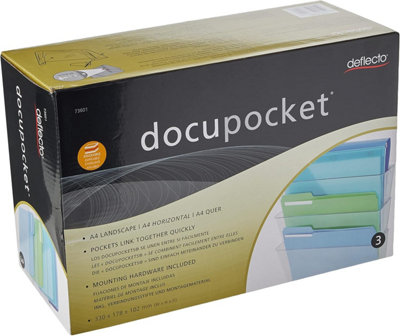 Deflecto - Clear Acrylic Wall Mounted A4 Unbreakable Docupocket ...