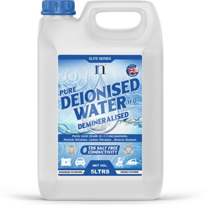 Deionised Water 5 Litre for Steam Irons, Car Batteries, Windscreen ...