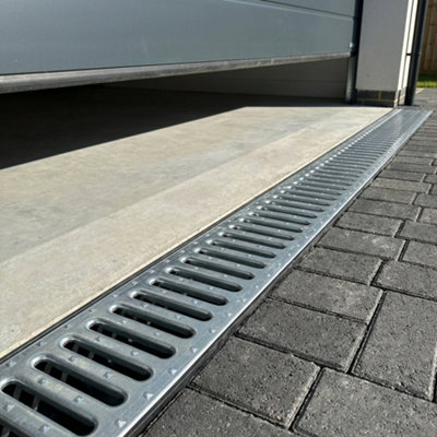 DekDrain A15 Galvanised Channel Drainage (50mm) Pack of 4 - Low Profile