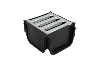 DekDrain Channel Corner Quad With Galv Grate