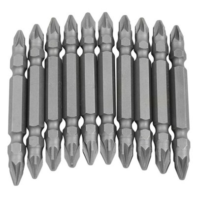 Dekton 10pack Crv 65mm Double ended PZ2 bit set. | DIY at B&Q