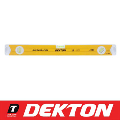 Dekton 24'' 600mm Builders Spirit Level Milled Edges Ridged body End ...