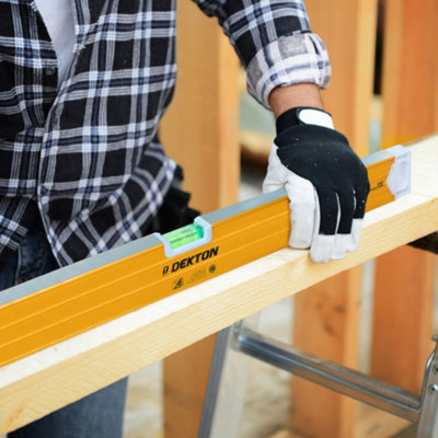 Dekton 24'' 600mm Builders Spirit Level Milled Edges Ridged body End ...