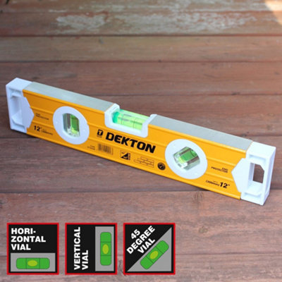 Dekton 24'' 600mm Builders Spirit Level Milled Edges Ridged body End ...