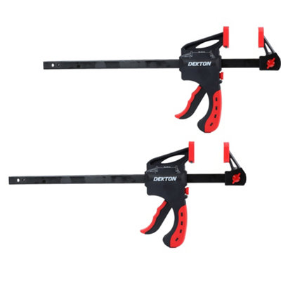 Dekton 2Pc 12" Rapid Clamp Set Quick Grip Speed Ratchet Spreader Vice ...
