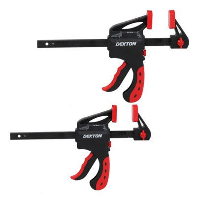 Dekton 2Pc 6" Rapid Clamp Set Quick Grip Speed Ratchet Spreader Vice ...