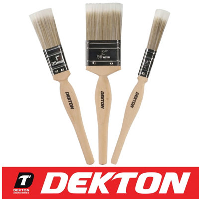 Dekton 3pc Professional Grade Precision Paint Brush Set Decorating DIY ...