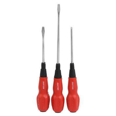 Dekton 3pc Screwdriver set with Anti slip Handles | DIY at B&Q