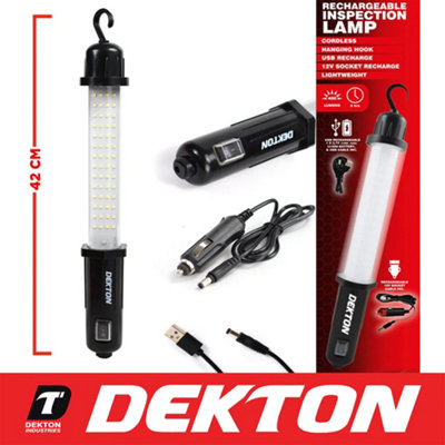 Dekton 400L Cordless USB Rechargeable Hanging Inspection Lamp LED Light ...