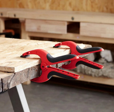 Dekton 6'' Pro Spring Clamp Quick Grip Craft Wood Work Carpentry Plastic