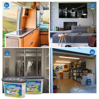 Dekton Dri Aire Indoor Dehumidifier Interior Damp Moisture Mould Mildew ...