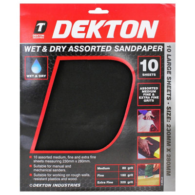 Dekton DT30615 Wet & Dry Assorted Sandpaper