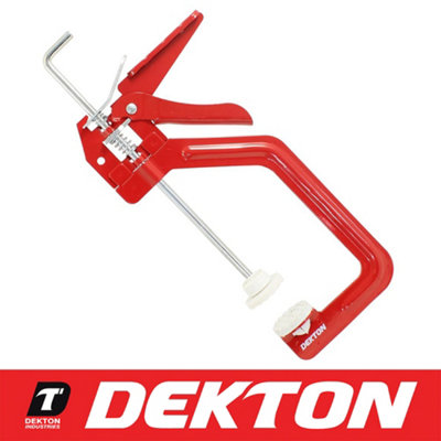 Dekton Heavy Duty 6 Inch Single Hand Use Speed Clamp Anti-Scratch ...