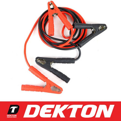 Dekton Heavy Duty 600AMP Starter Jump Leads 3m Car Bike Vehicle Booster ...