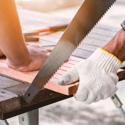 Dekton Heavy Duty Handsaw 500mm 8TPI Carpenters Hand Saw Sharp Cut ...