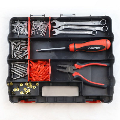 Dekton Jumbo Double Sided Compartment Toolbox Organizer