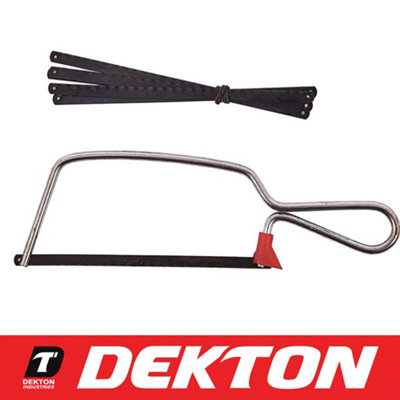 Dekton Junior Hacksaw With Blade & 6 Extra Blades Cutting Wood Steel ...