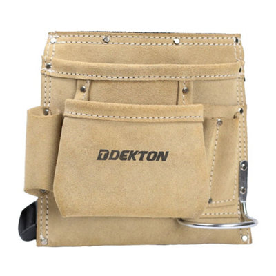 Dekton Leather Double Tool Pouch Pocket Bulider Toolbelt Adjustable ...