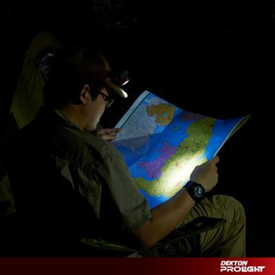 Dekton Pathfinder LED Head Light Torch Headlamp 55 Lumens 10M Range ...