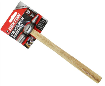 Dekton Small 6oz Cross Pein Pin Hammer Wooden Handle Cable Clip Tack ...
