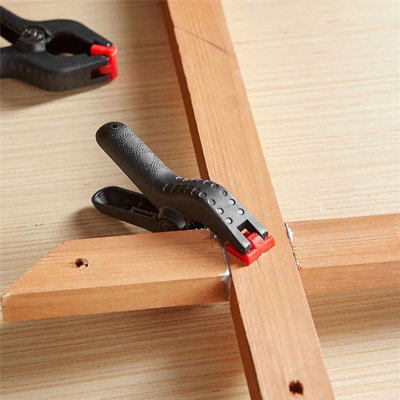 Dekton Spring Quick-Grip Wood Work Carpentry Plastic Clamp 4" 50mm Jaw 3pc