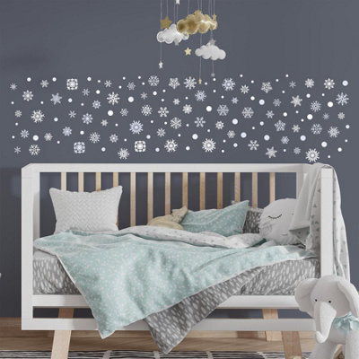 Delicate Lace Snowflakes Stickers Set Wall Stickers Wall Art, DIY Art ...