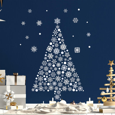 Delicate Lace Snowflakes Stickers Set Wall Stickers Wall Art, DIY Art ...