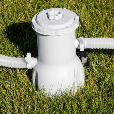 Dellonda 15ft 450cm Round Garden Kids Paddling Swimming Pool & Pump ...