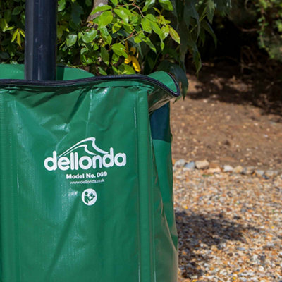 Dellonda Collapsible PVC Garden Water Butt with Zipped Lid & Drain Tap ...