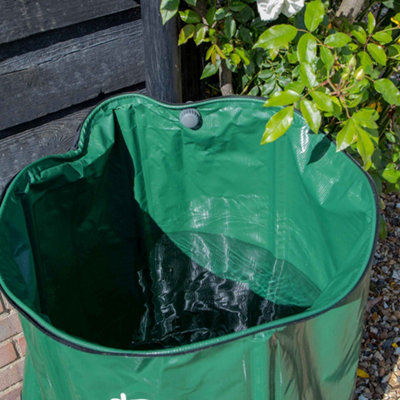 Dellonda Collapsible PVC Garden Water Butt with Zipped Lid & Drain Tap ...