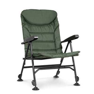 Dellonda Portable Fishing Chair, Reclining, Water Resistant, Adjustable ...