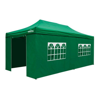 Dellonda Premium 3x6m Pop-Up Gazebo & Side Walls with Carry Bag, Stakes ...