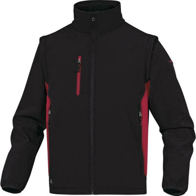 Delta Plus MYSEN2 black/red contrast detachable sleeves soft-shell
