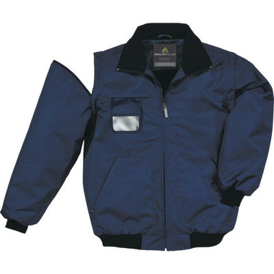 Buy Delta Plus RENO navy 2-in-1 fleece-lined security bomber jacket ...