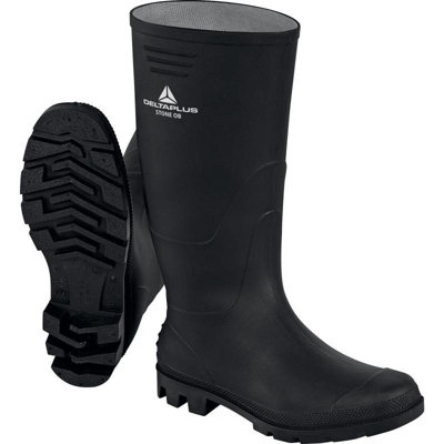 Delta Plus Stone black PVC non-safety soft-toe waterproof work ...