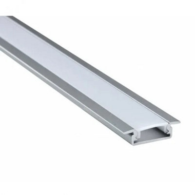 Deltech 1m Recessed LED Strip Profile with Diffuser and End