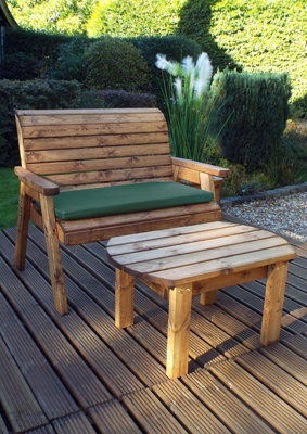 Deluxe Bench Set with Cushions - W120 x D170 x H98 - Fully Assembled ...