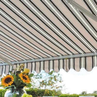 Deluxe Easy Fit Cafe Style Awning - Outdoor Garden Patio Decking ...