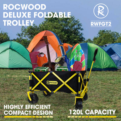 Shop Deluxe Foldable Trolley Cart Sutible for Gardens, Festivals etc