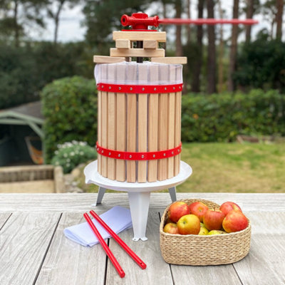 Deluxe Fruit and Apple Press (18 Litre) Pack with 2 Straining Bags, 2 ...