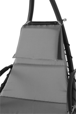 Deluxe Hanging Garden Helicopter Chair - Grey