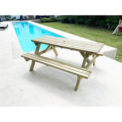 Deluxe Heavy Duty Picnic Table - 1500mm Length - 6 Seater