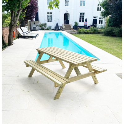 Deluxe Heavy Duty Picnic Table - 1500mm Length - 6 Seater