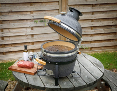 Deluxe Kamado Style BBQ Grill, Oven, Smoker, Ceramic 16"(40cm) - DG158
