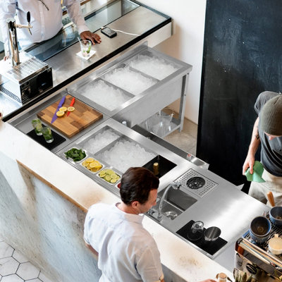 Deluxe Modular Cocktail Bar Station with Ice Well