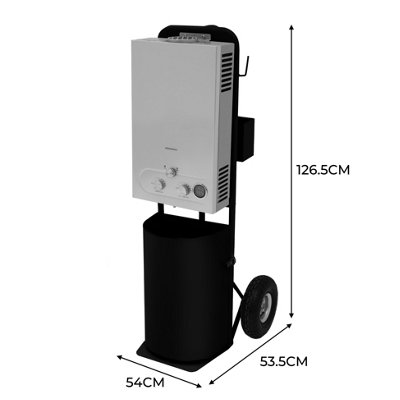 DELUXE PORTABLE HORSE SHOWER - BLACK