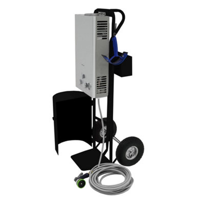 DELUXE PORTABLE HORSE SHOWER - BLACK