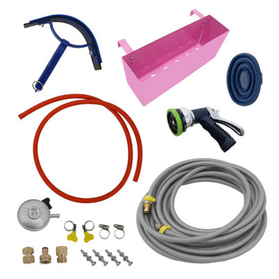 DELUXE PORTABLE HORSE SHOWER - PINK